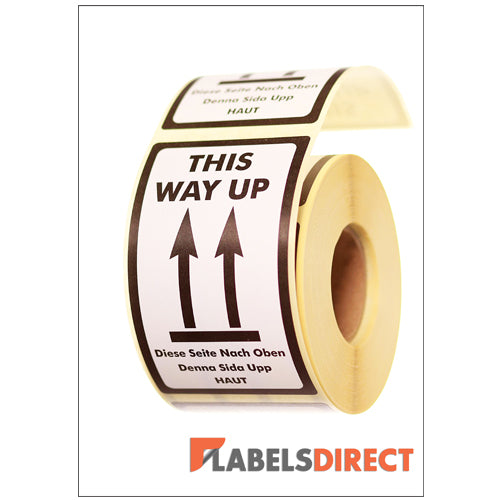 LD-PL05 | This Way Up Labels 120mm x 70mm | Labels-Direct – Labels Direct